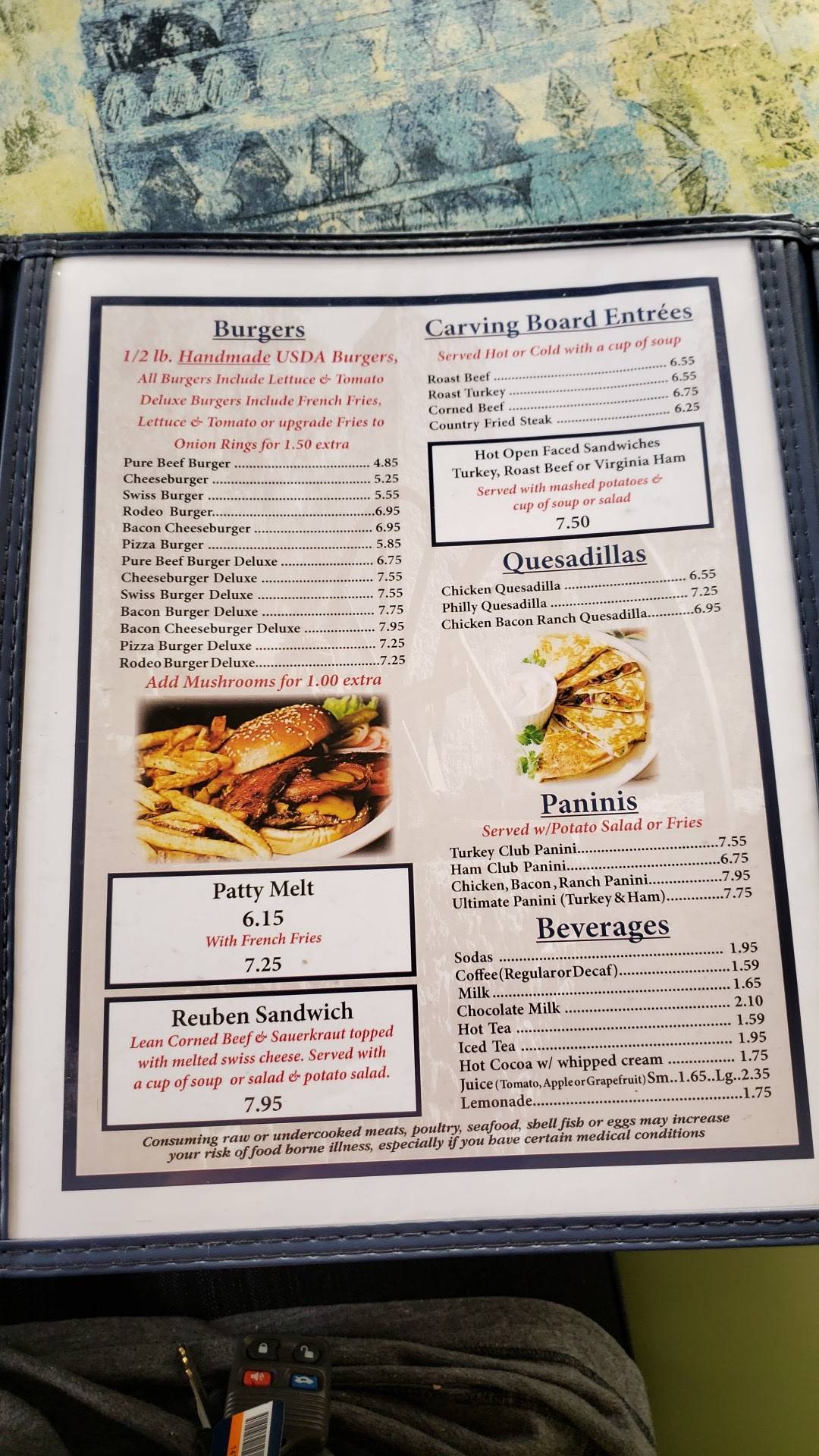 Menu at Sugarmill Restaurant, Homosassa