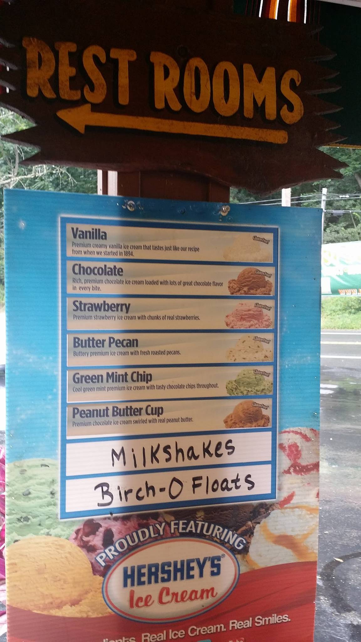 Menu at Hot Dog Johnny's fast food, Liberty, 333 US-46