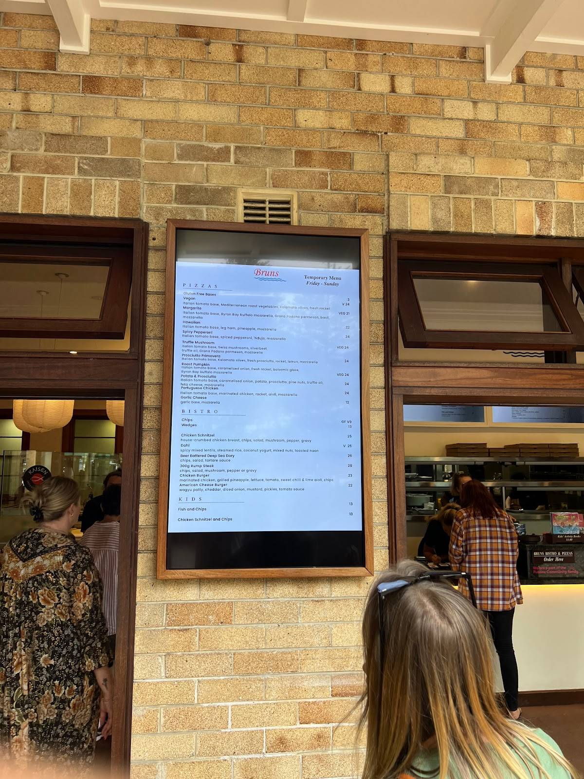 Menu at Hotel Brunswick pub & bar, Brunswick Heads