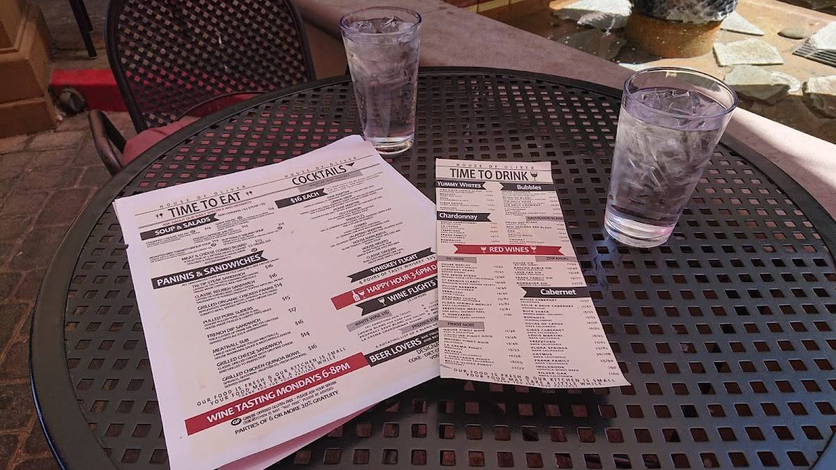 Menu at House of Oliver pub & bar, Roseville