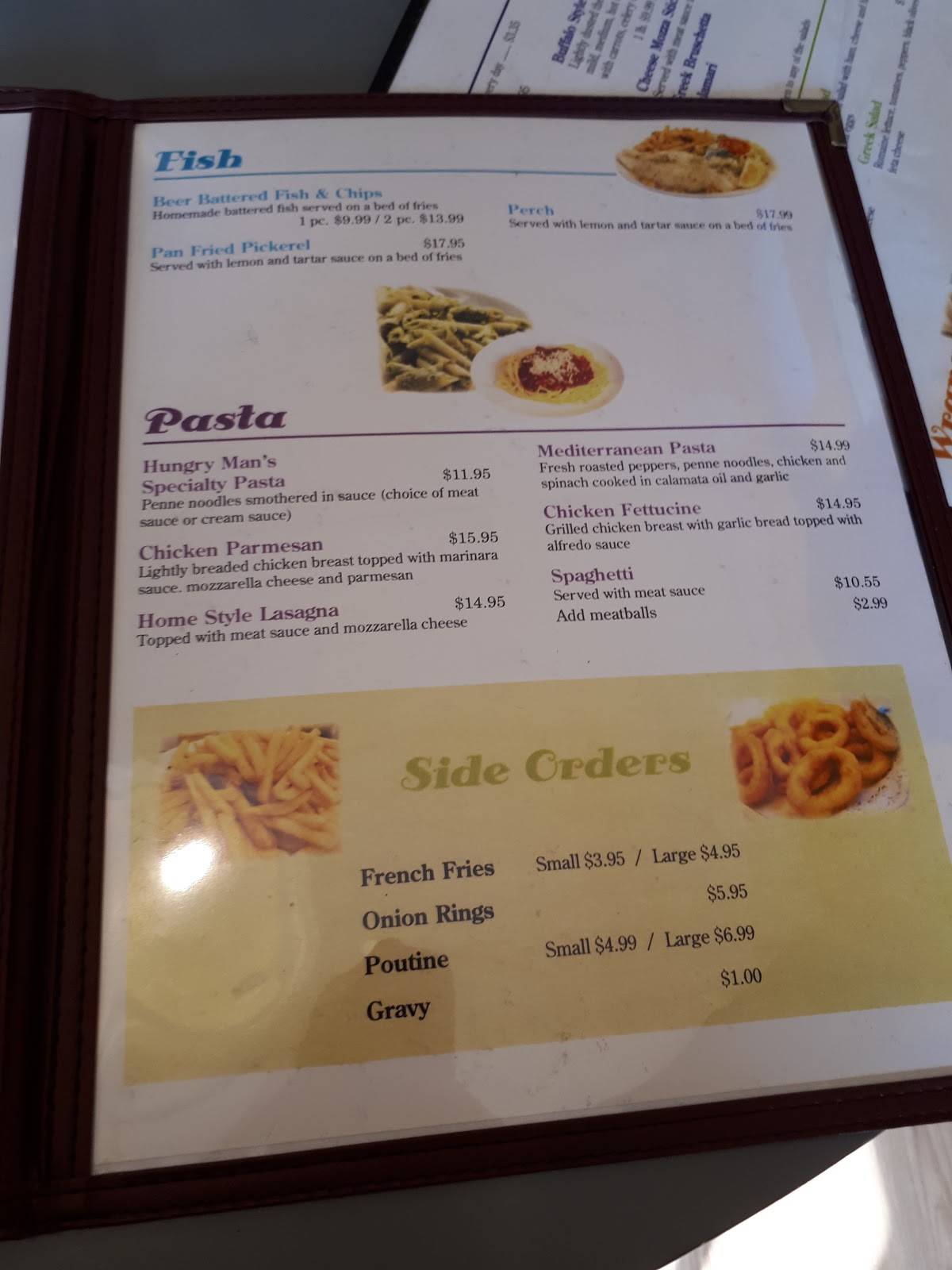 Menu at Hungry Man restaurant, Chatham-Kent
