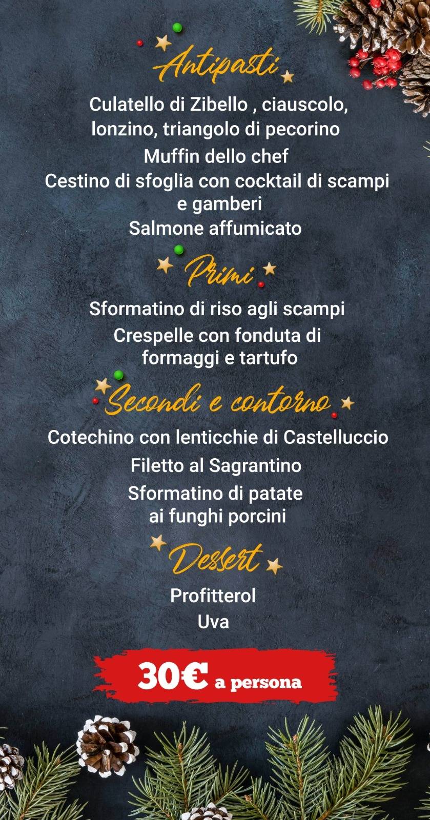 Menu da Ristorante Pizzeria Il Caminetto, Campello Sul Clitunno
