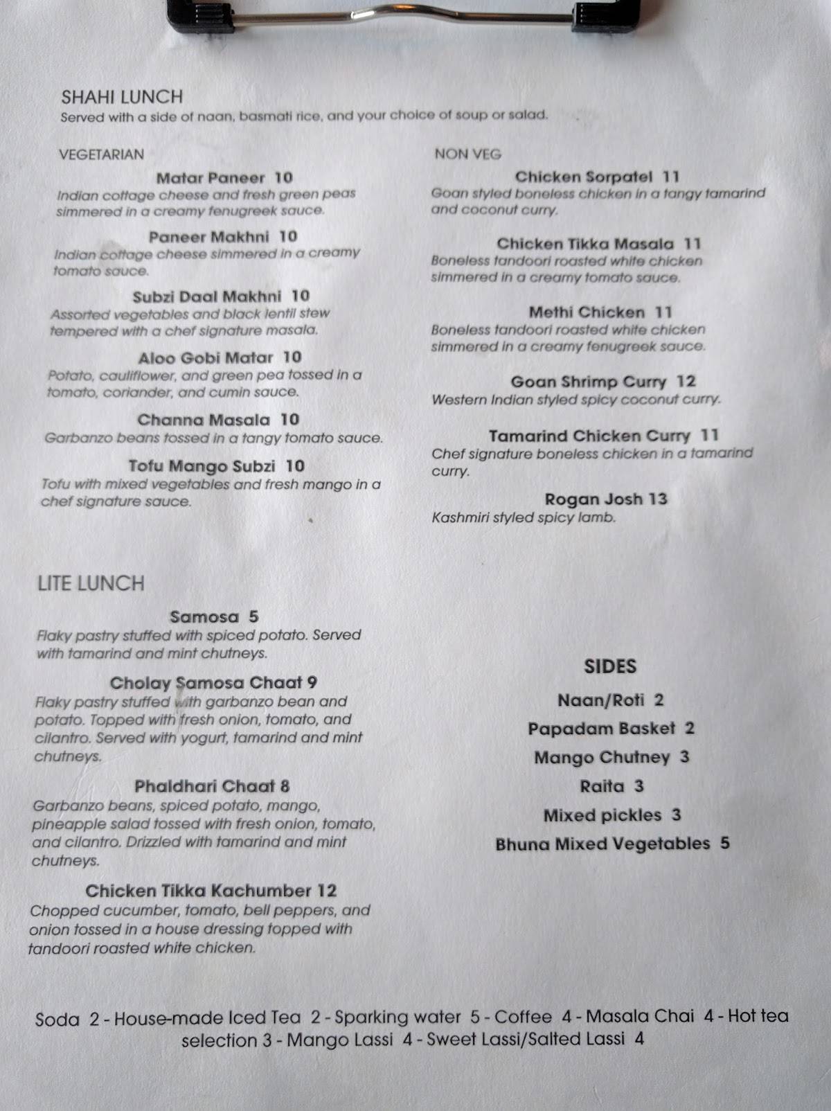 Menu at Thai Tamarind restaurant, Monroe, 109 S Main St