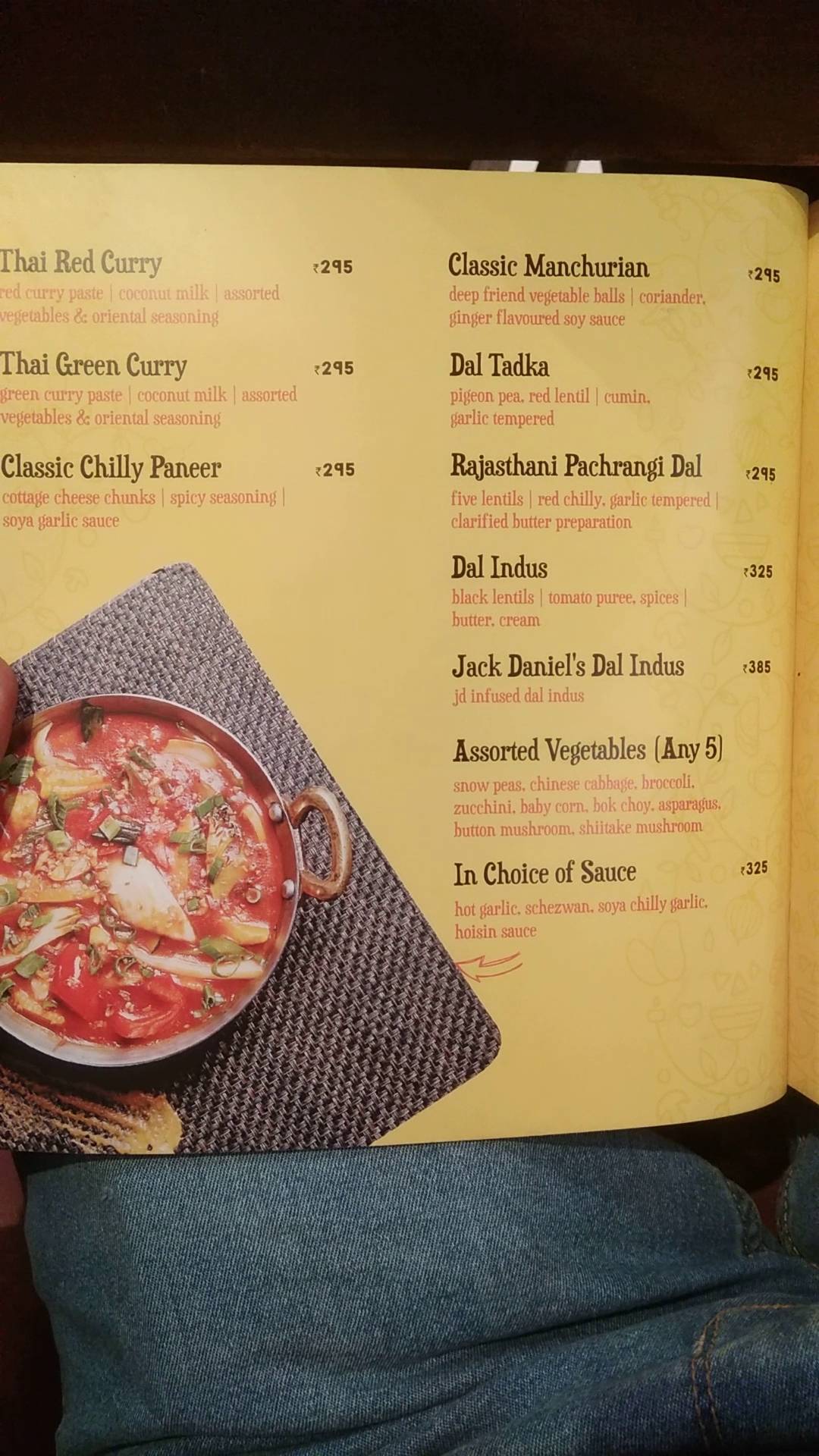 Menu at Indus Flavour, New Delhi