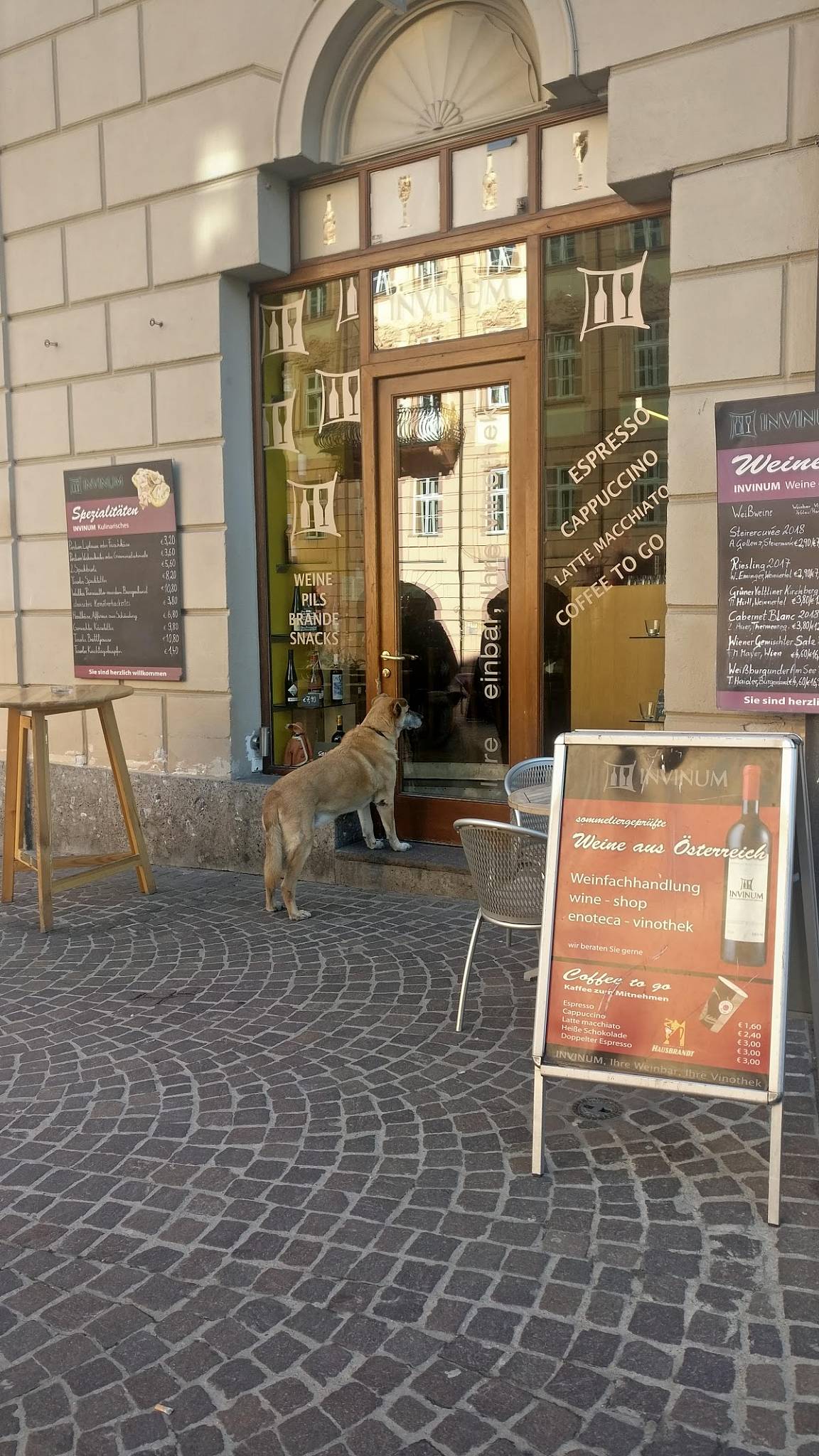 Menu at Altstadt-Schmankerl restaurant, Innsbruck