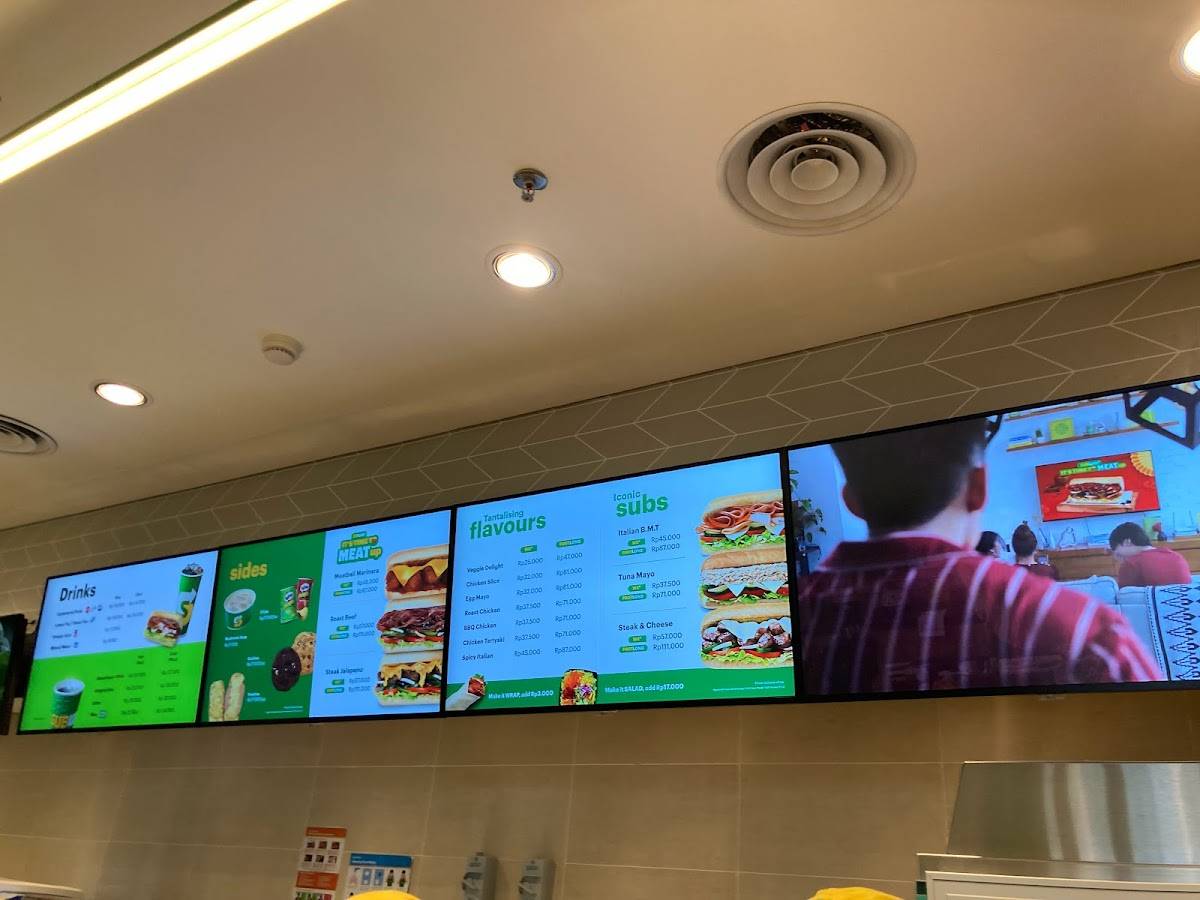 Menu at SUBWAY - Lippo Mall Puri restaurant, West Jakarta, RP6Q+FGW