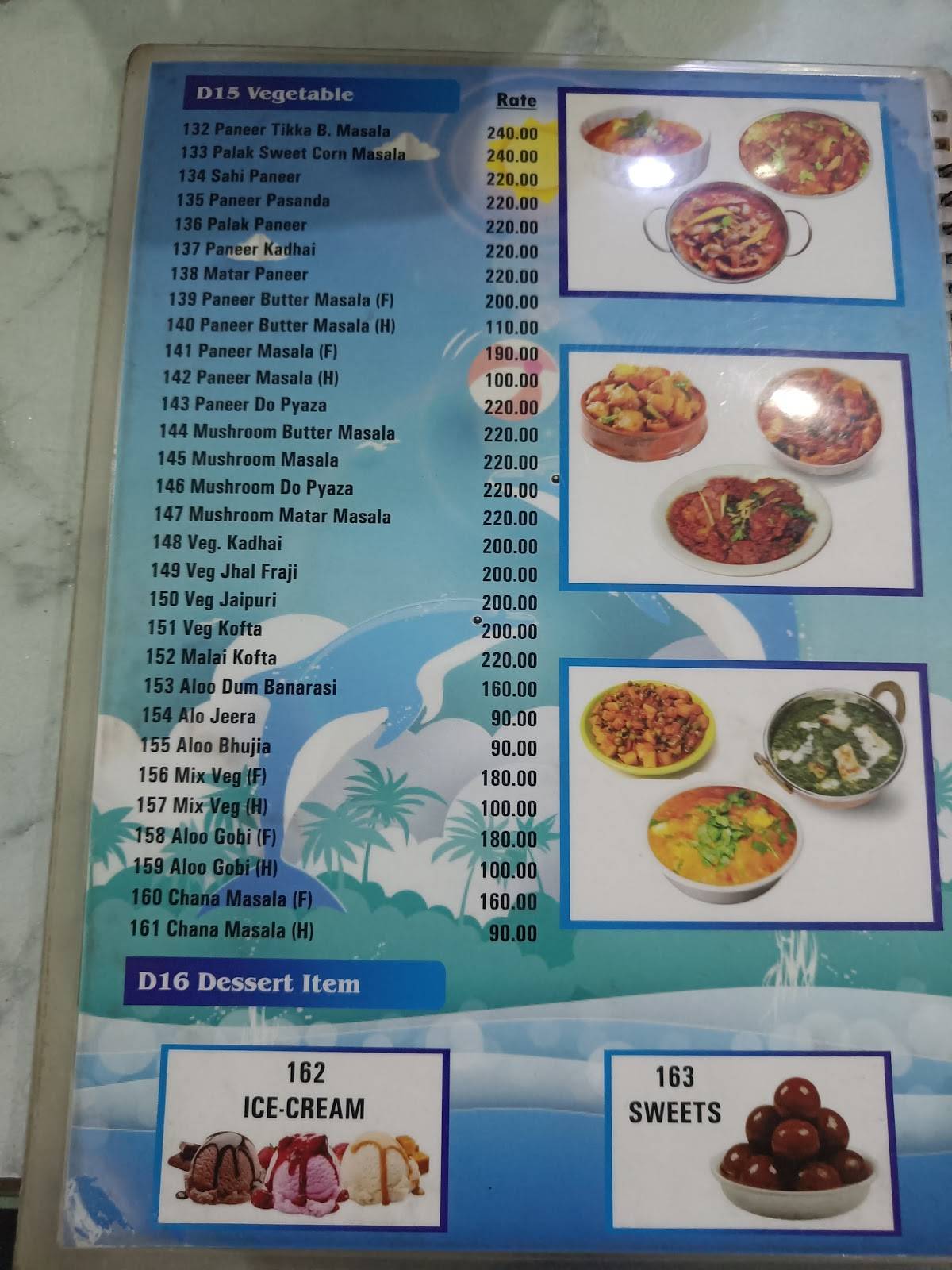 Menu at Dolphin Restaurant, Jamshedpur