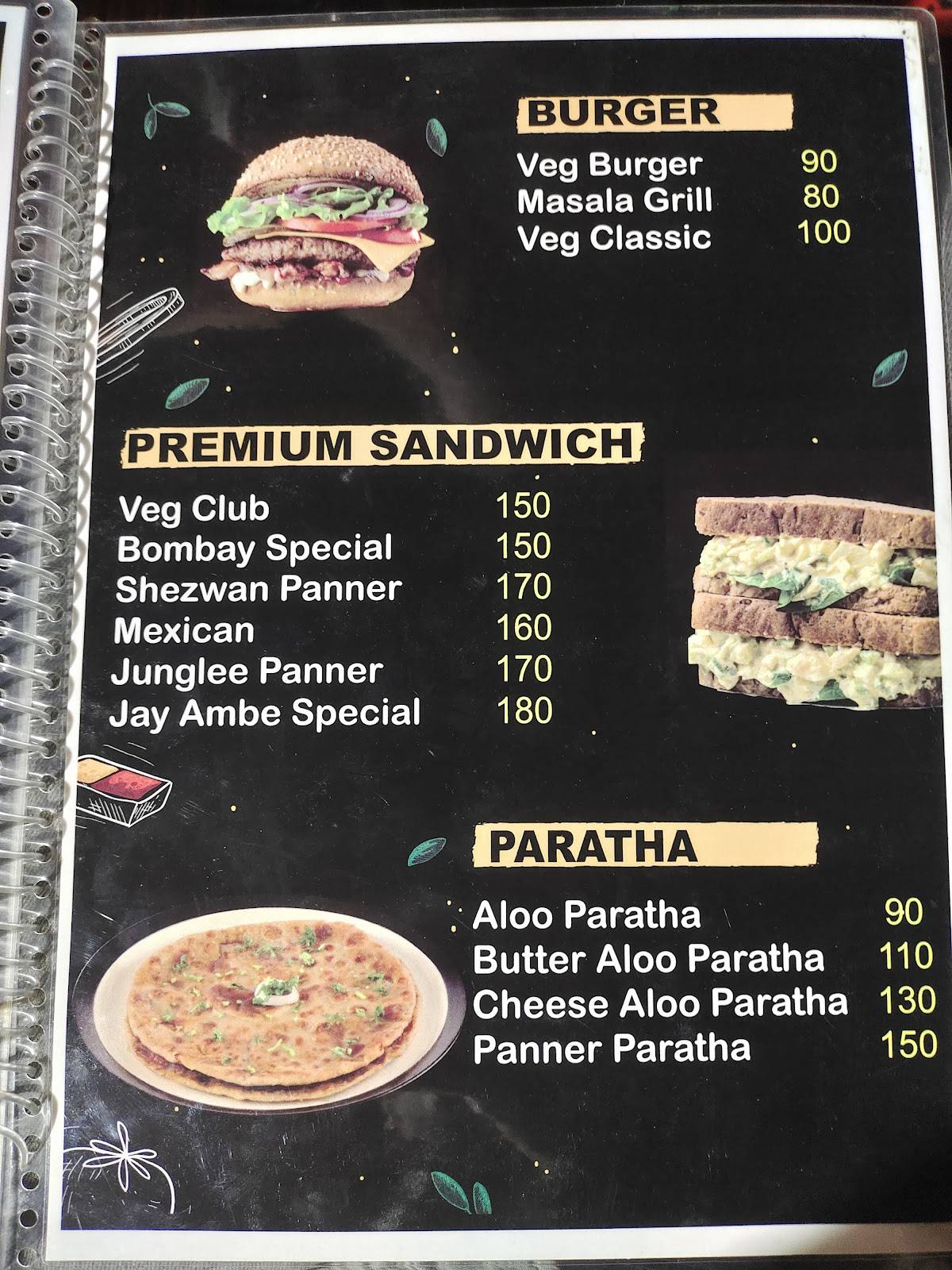Menu at Jay Ambe Cafe Kitli, Ahmedabad