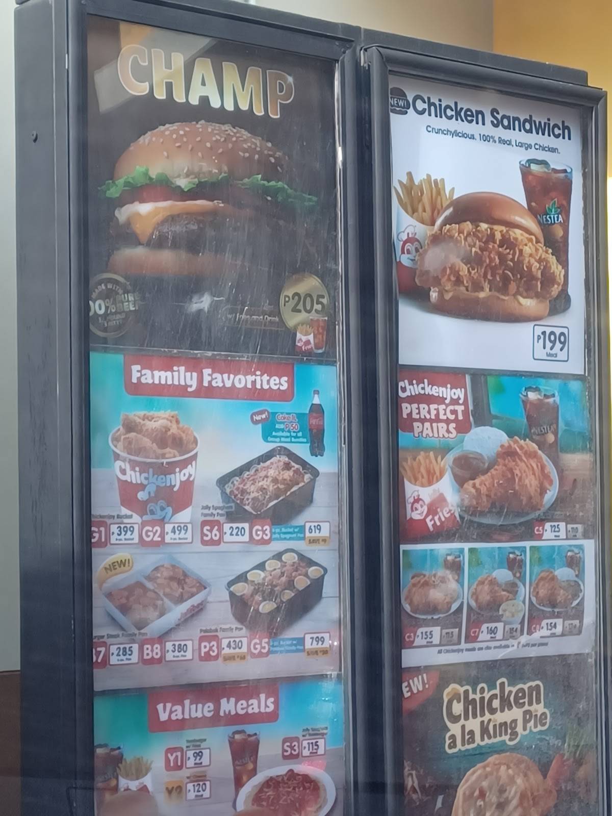 Carta de comida rápida Jollibee, Pagsanjan, Barangay Binan