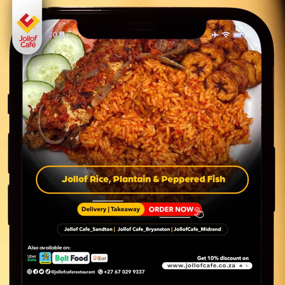 Menu au Jollof Cafe, Northriding, Randburg