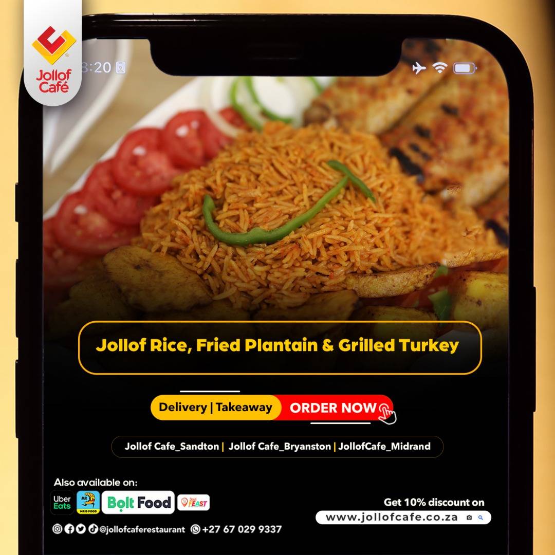 Menu au Jollof Cafe, Northriding, Randburg