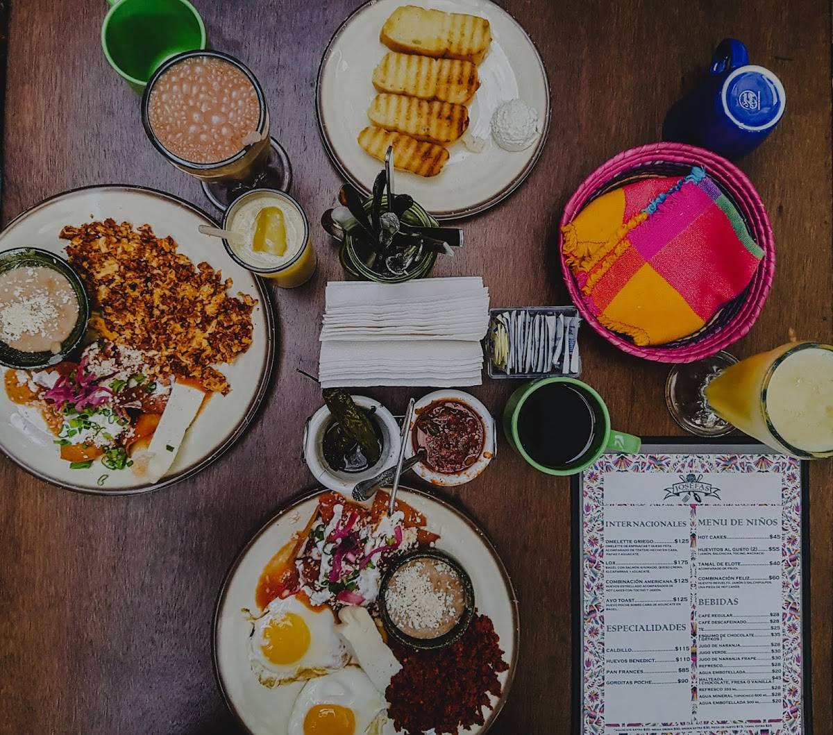 Carta del restaurante Josefa's Desayunador, Culiacán Rosales