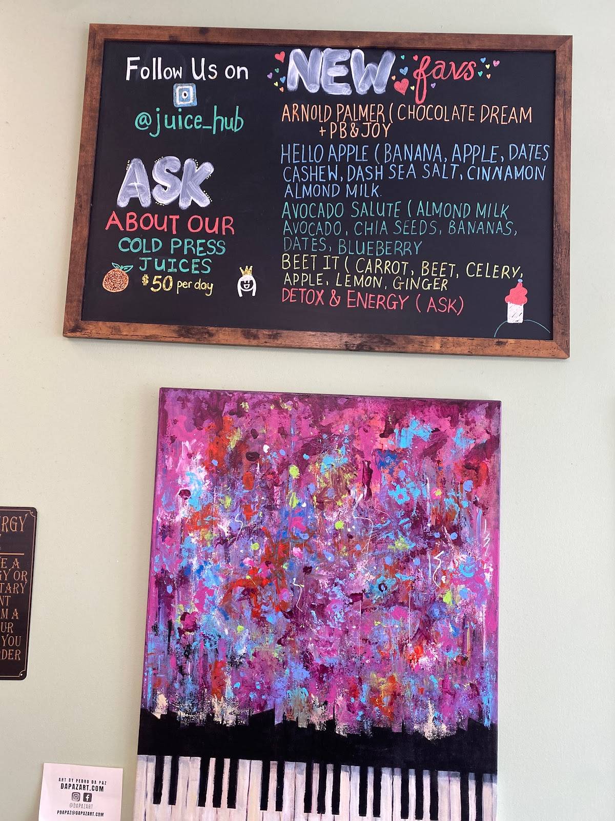 Menu at Juice Hub pub & bar, Rahway