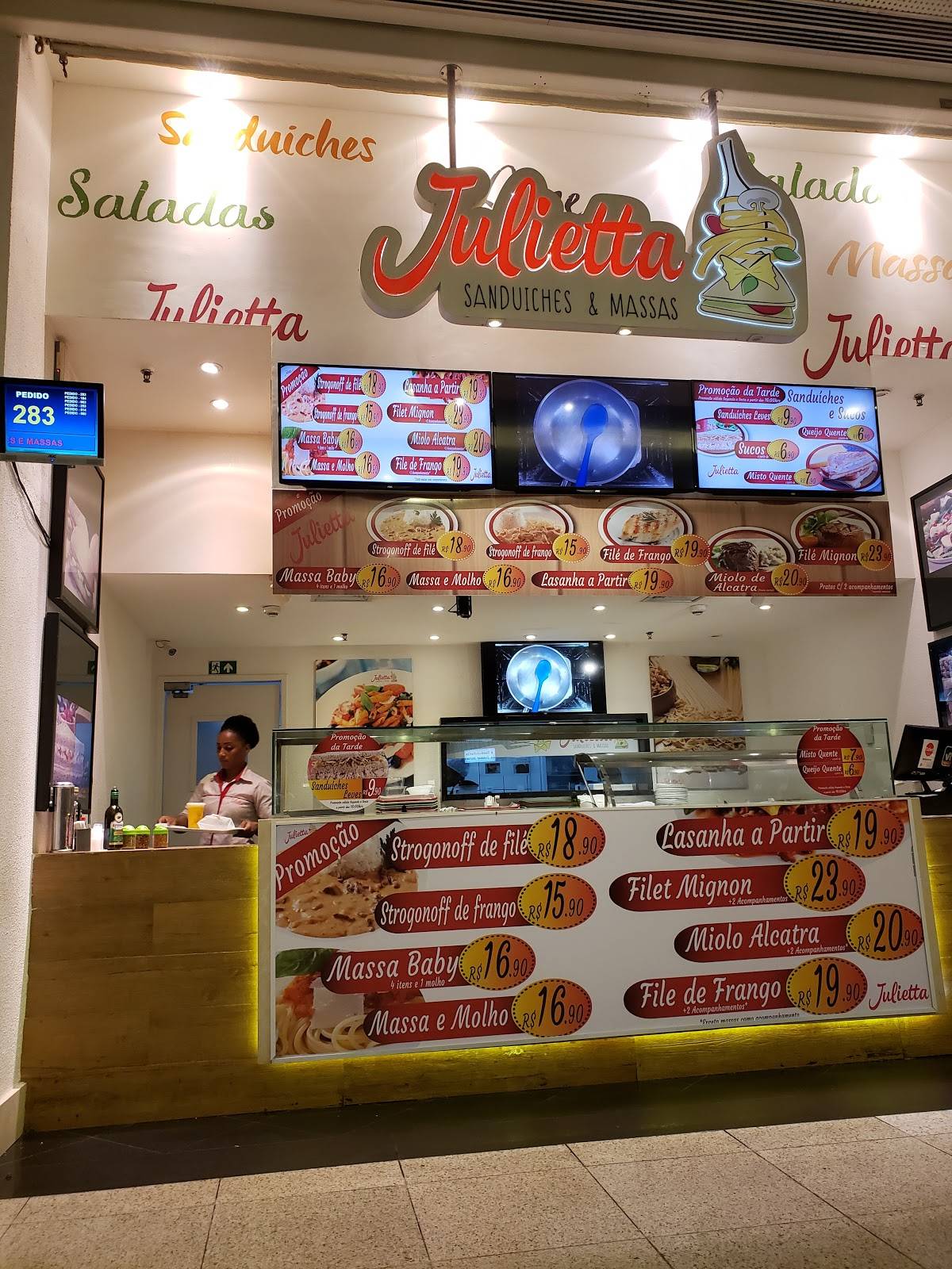 Menu em Julietta Café, Salvador