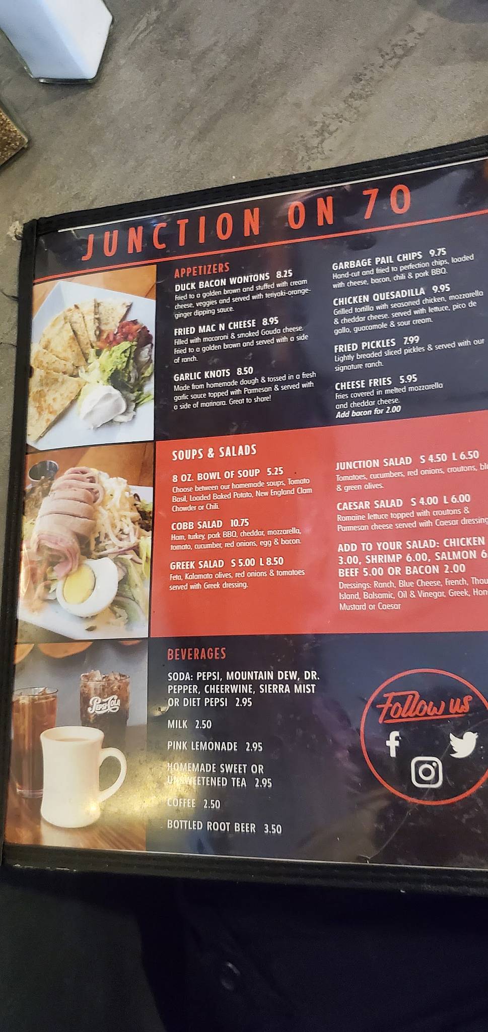 Menu at Junction on 70 pizzeria, Mebane