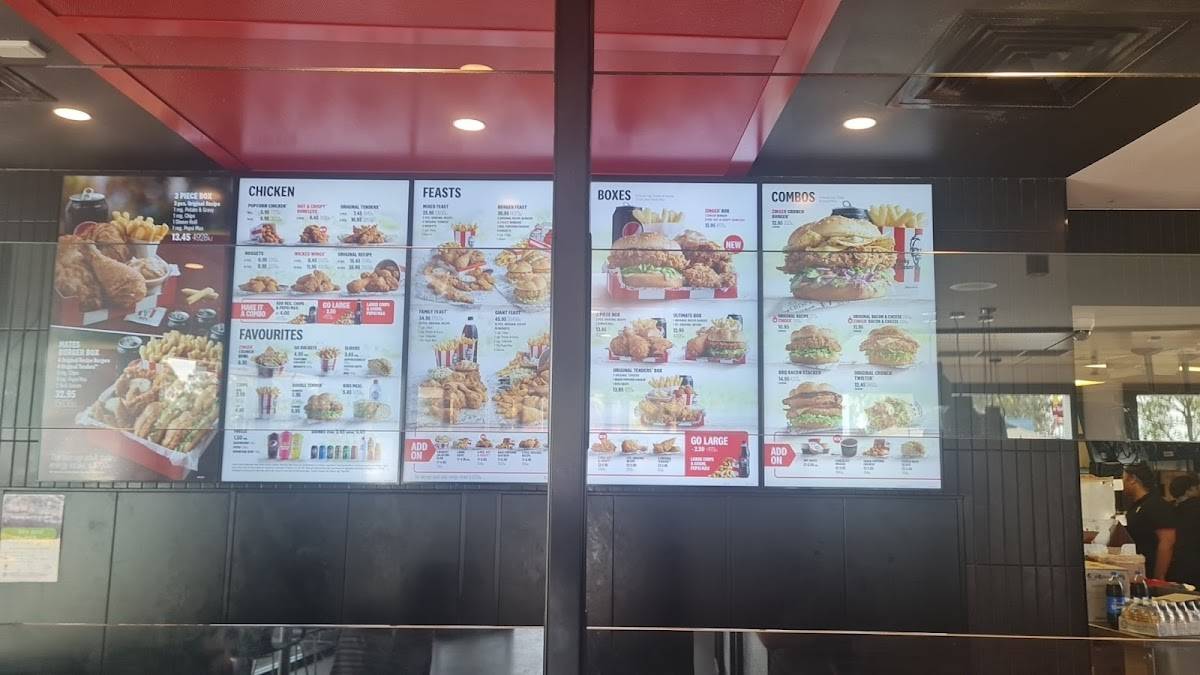 Menu at KFC Plumpton fast food, Plumpton