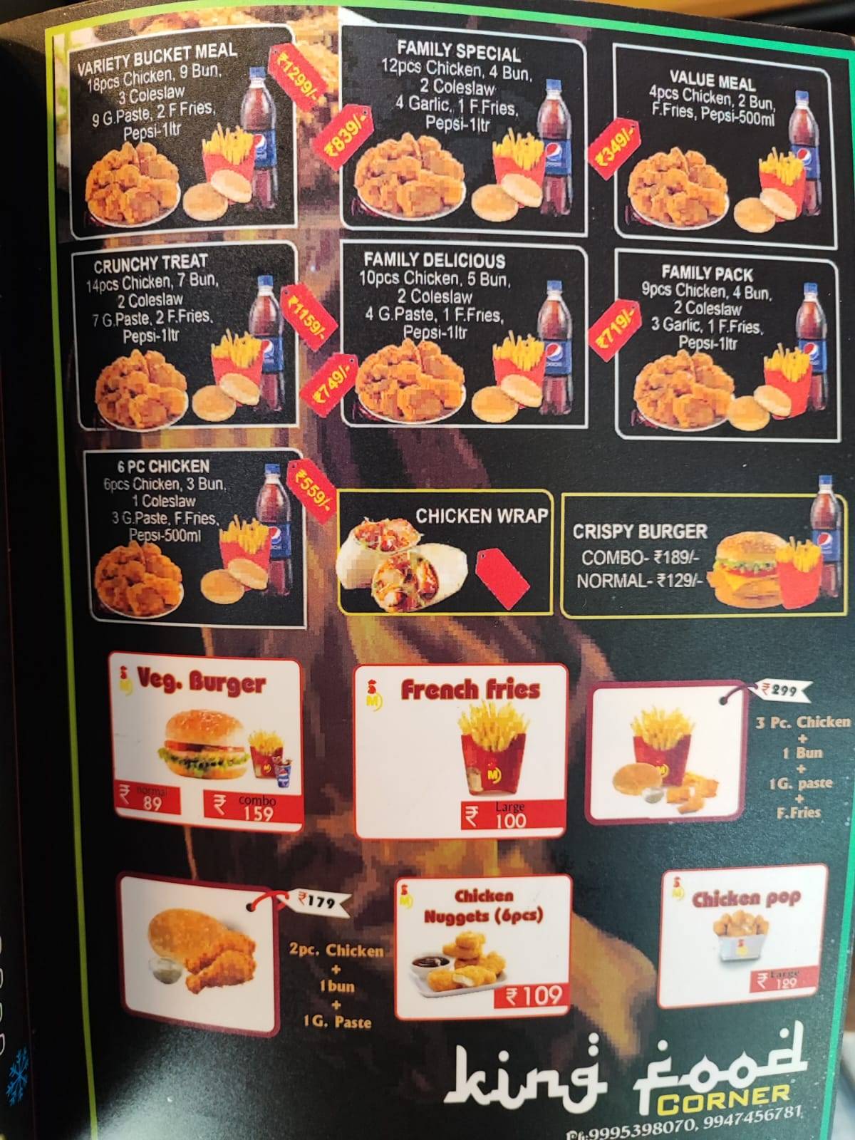 Menu at King Food Corner, Kayamkulam, 5FXJ+VX5