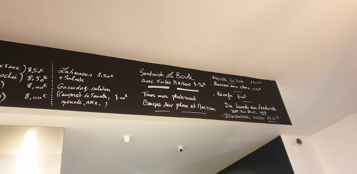 Menu au La Boule Maitre Kebabier fast food, Drancy