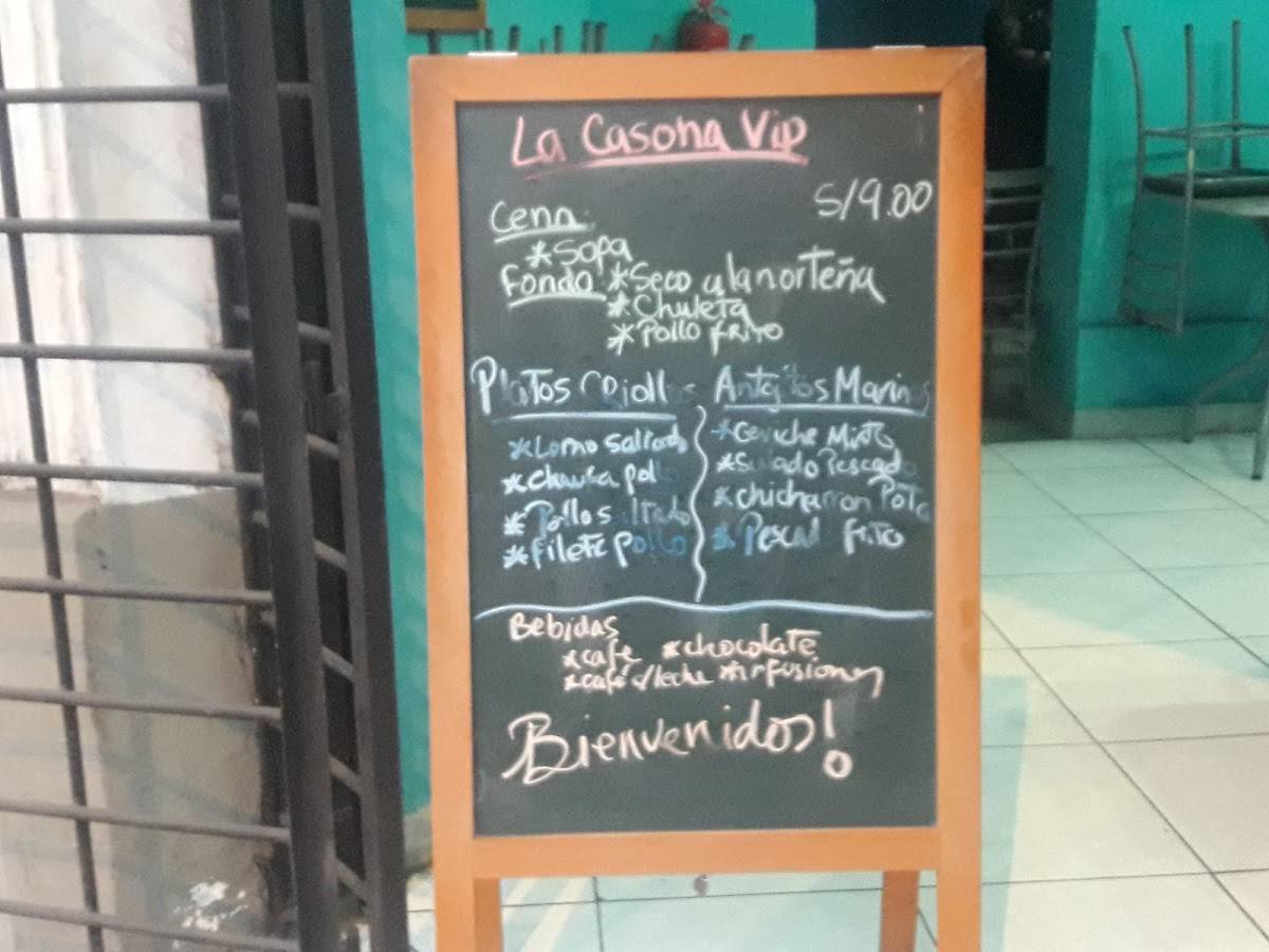 Carta del restaurante La Casona Vip, Lima