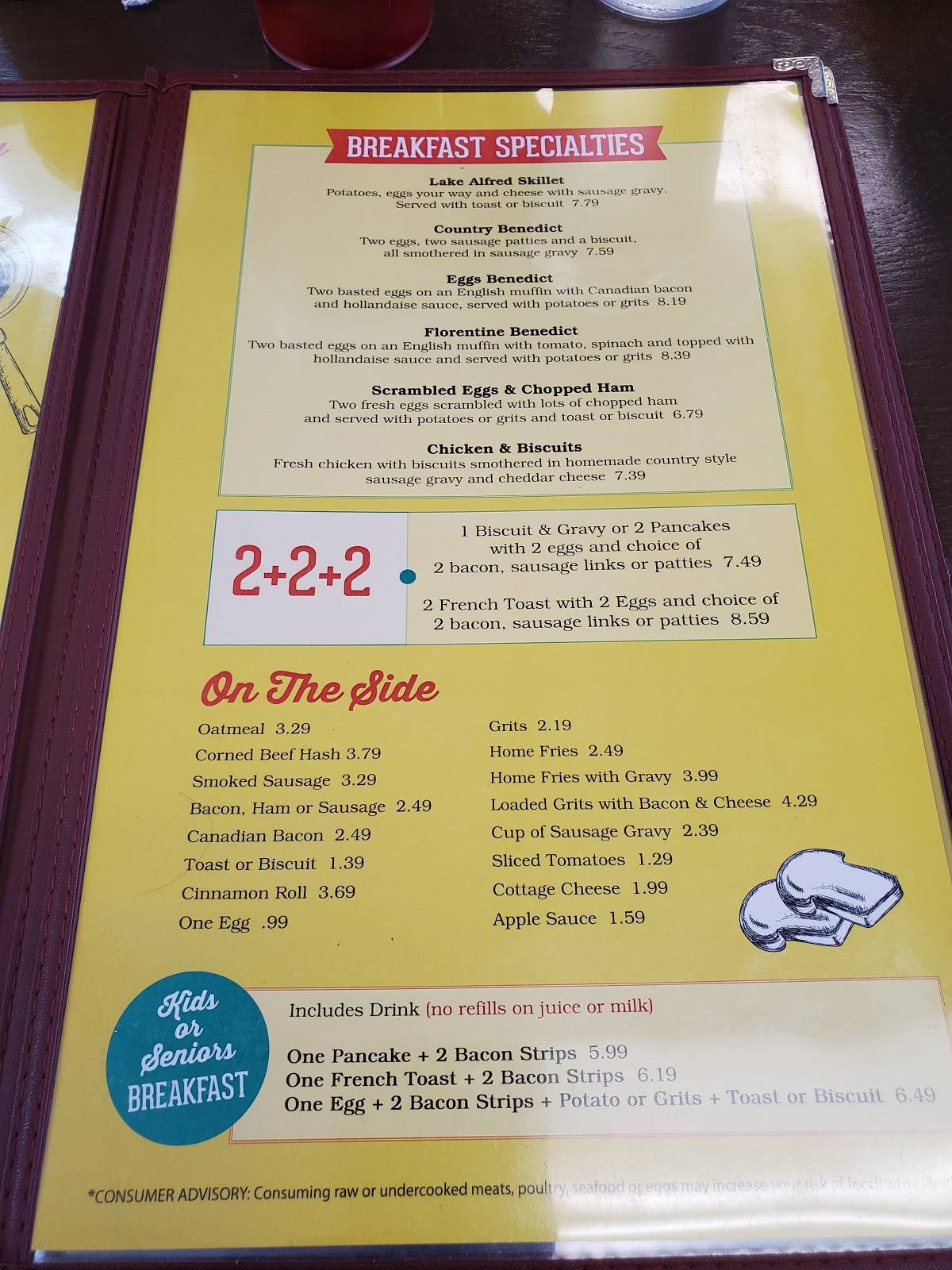 Menu at Lake Alfred Diner Inc restaurant, Lake Alfred