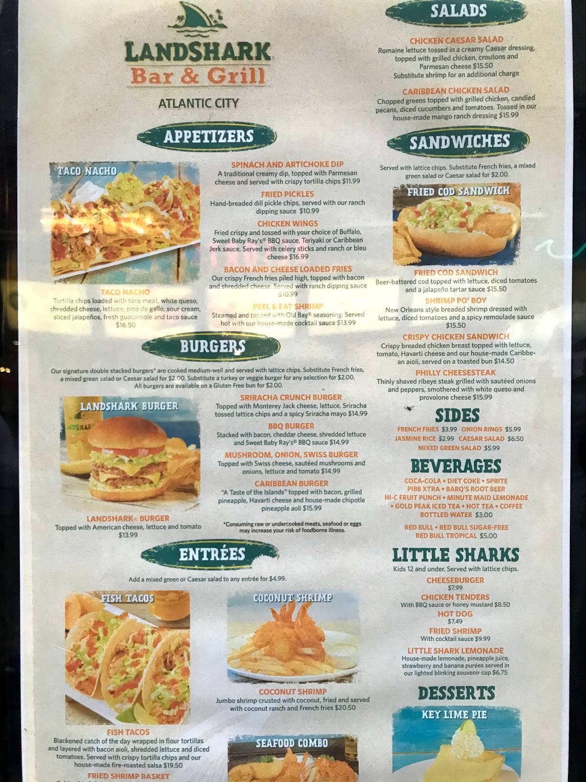 Menu at LandShark Bar & Grill - Atlantic City, Atlantic City
