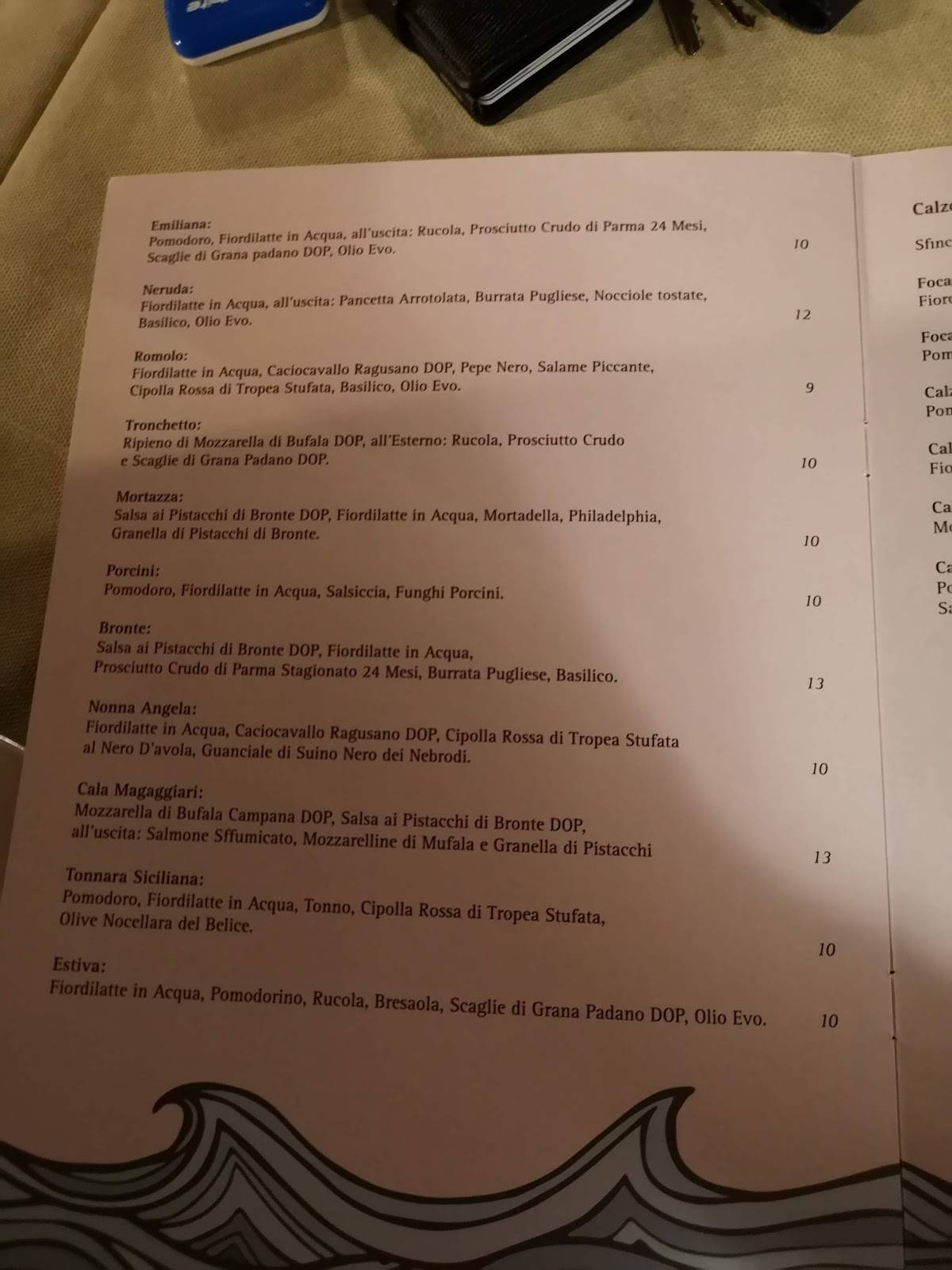 Menu da Le Terrazze Terrasini ristorante, Cinisi