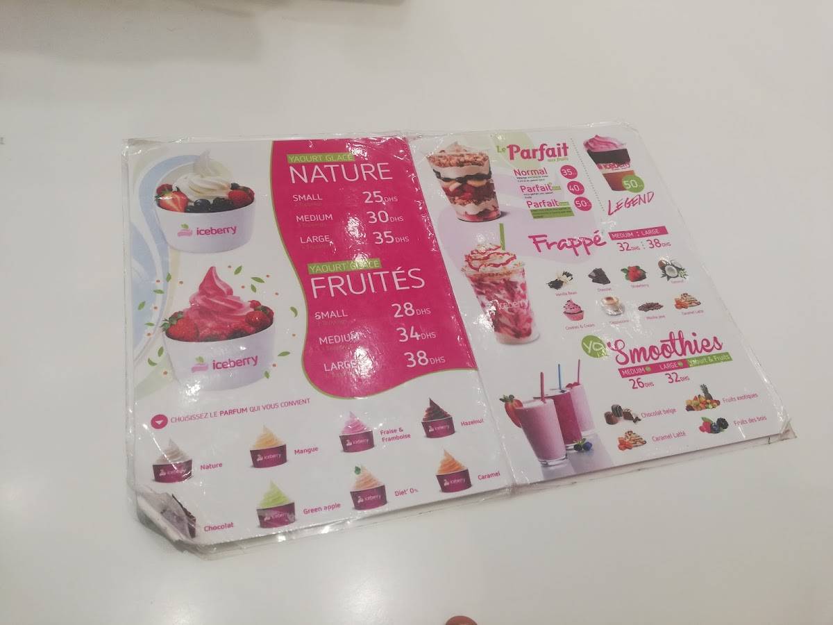Menu au Les Quatre Cerises - Marina Shopping, Casablanca