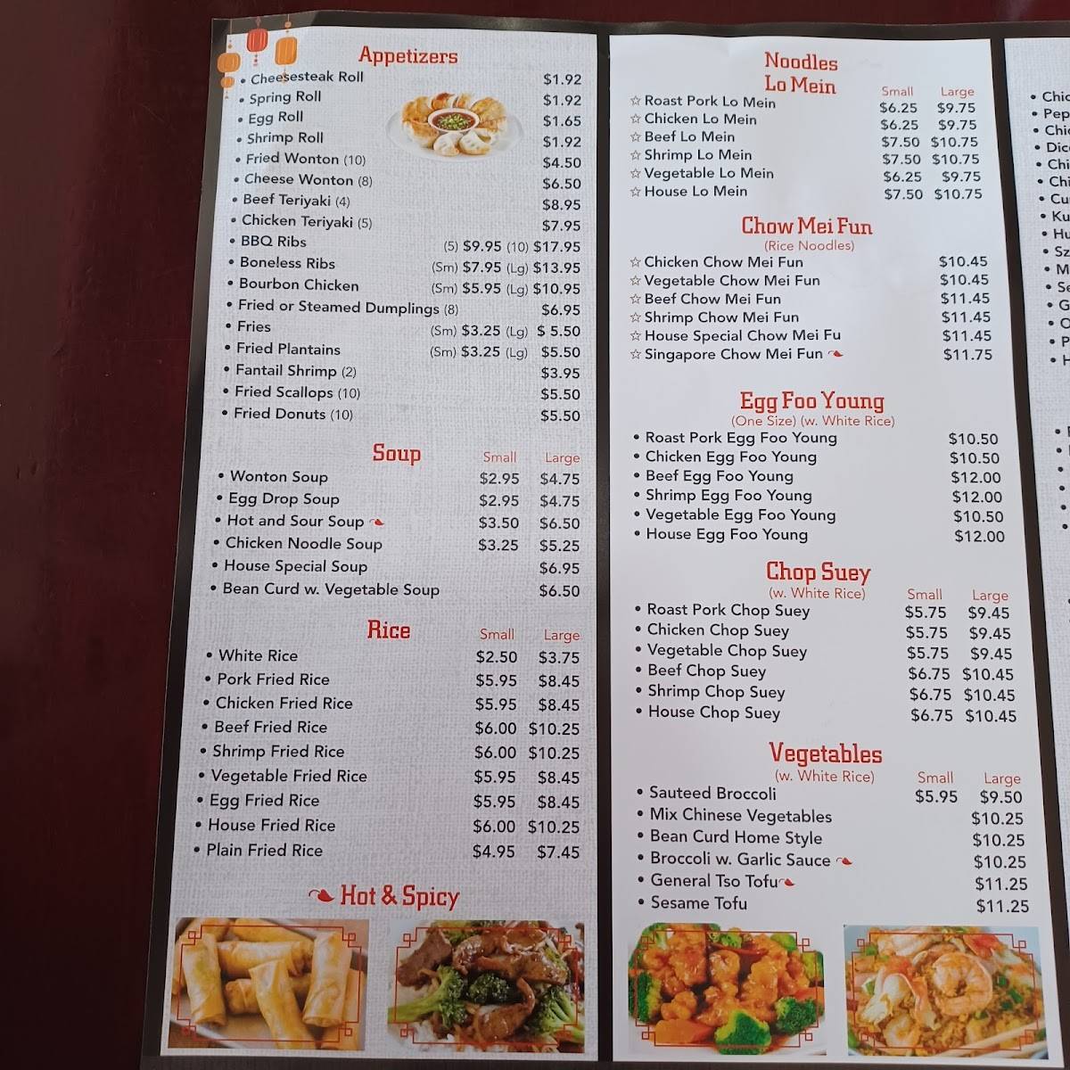 Lin Garden Menu Poinciana Fl