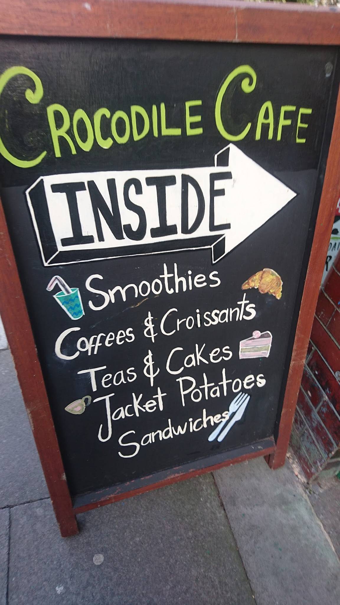 Menu at Crocodile Café London cafe, London