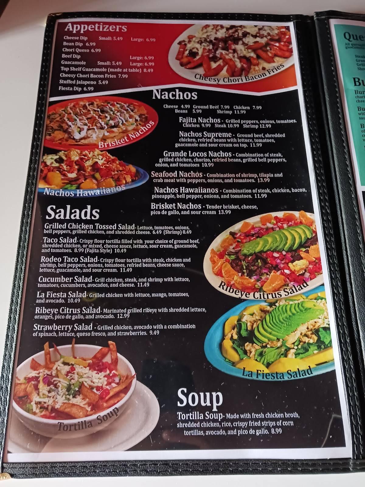 Menu at Los Locos Restaurant, Clinton