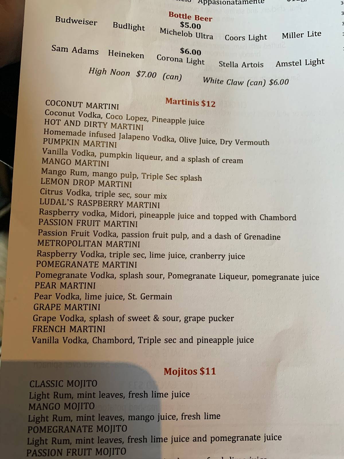 Menu at Ludal's Italian Restaurant, North Haven