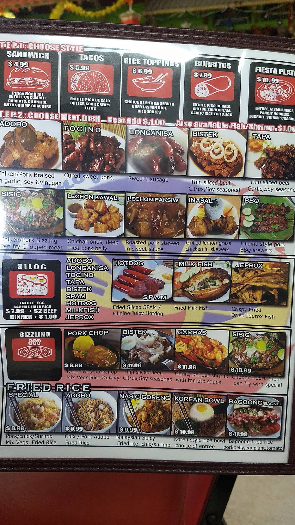 Menu at Lutong Pinoy 2 - Filipino Cuisine restaurant, Pembroke Pines