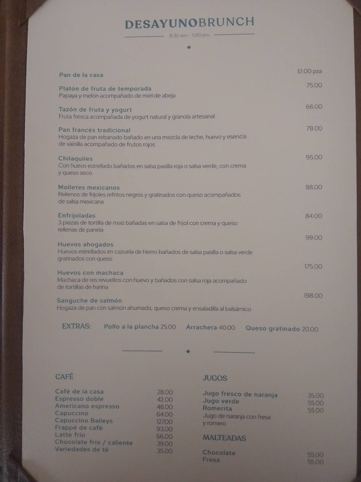 Menu at Luvina Restaurante, Ciudad Guzmán