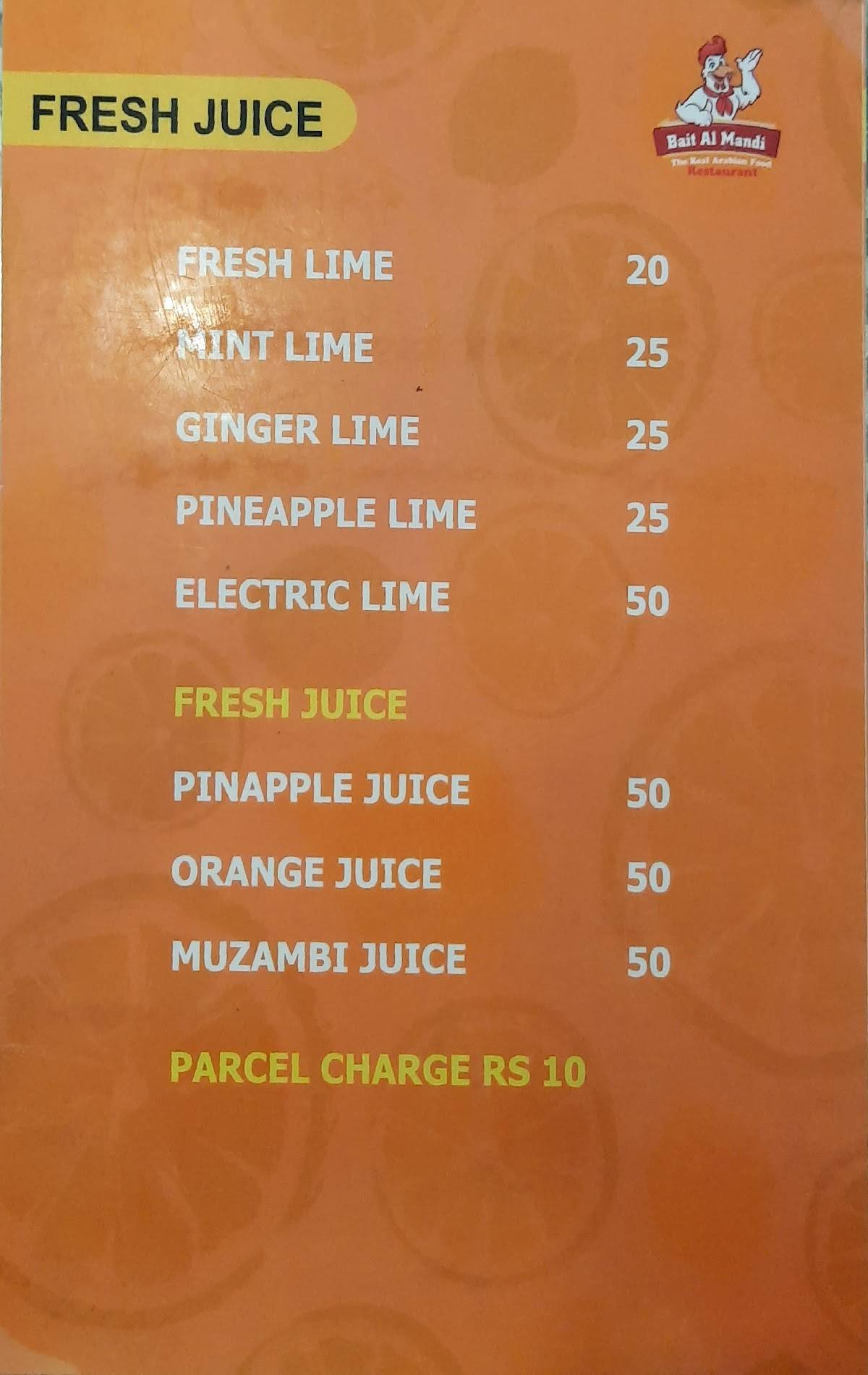 Menu at MANDI MANZIL, Thiruvananthapuram