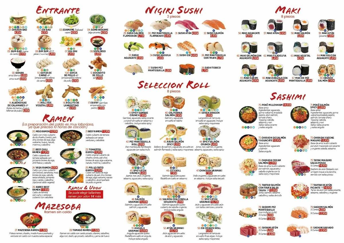 Carta del restaurante MITO SUSHI RAMEN, Algeciras
