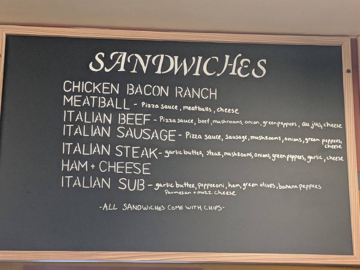 Menu at MJ's PIZZA restaurant, Lakeville, 909 N Michigan St