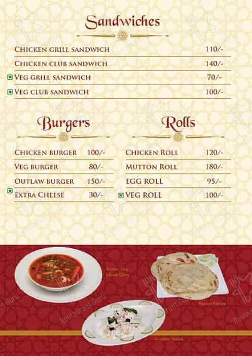 Menu at Mandi@36, Hyderabad, Plot 1125