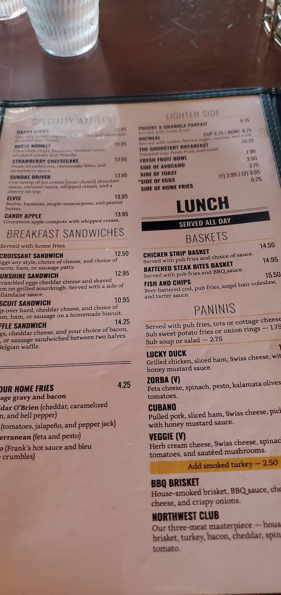 Menu at Mandy's Family Restaurant, Eugene