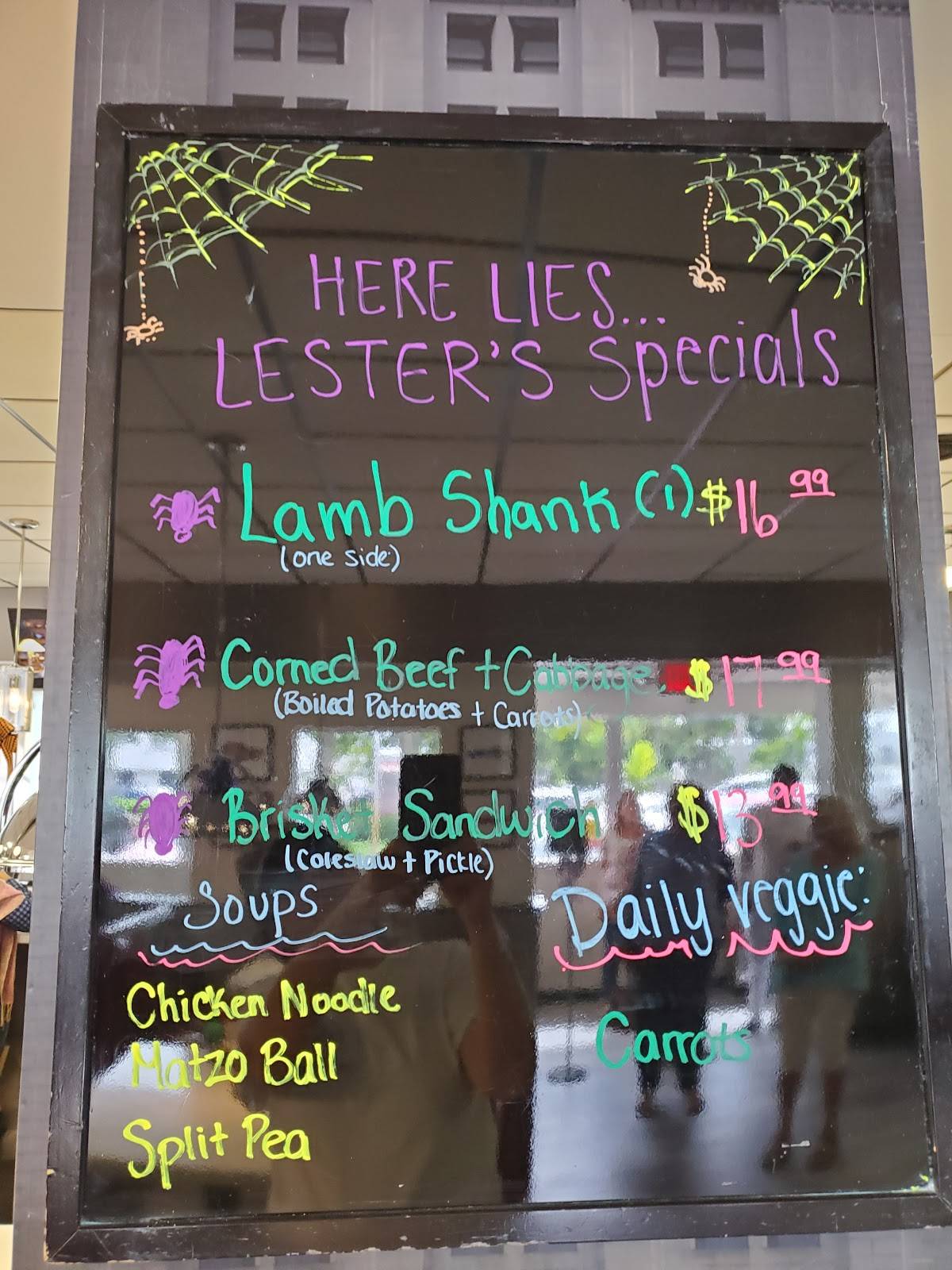 Menu at Lester's Diner restaurant, Margate, Coconut Creek Pkwy
