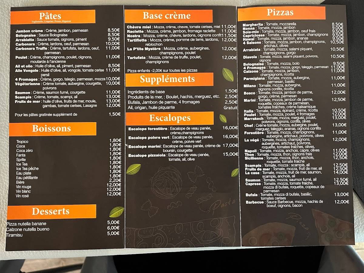 Menu at Marini Restaurant Pizzeria Glacerie, Thimister-Clermont