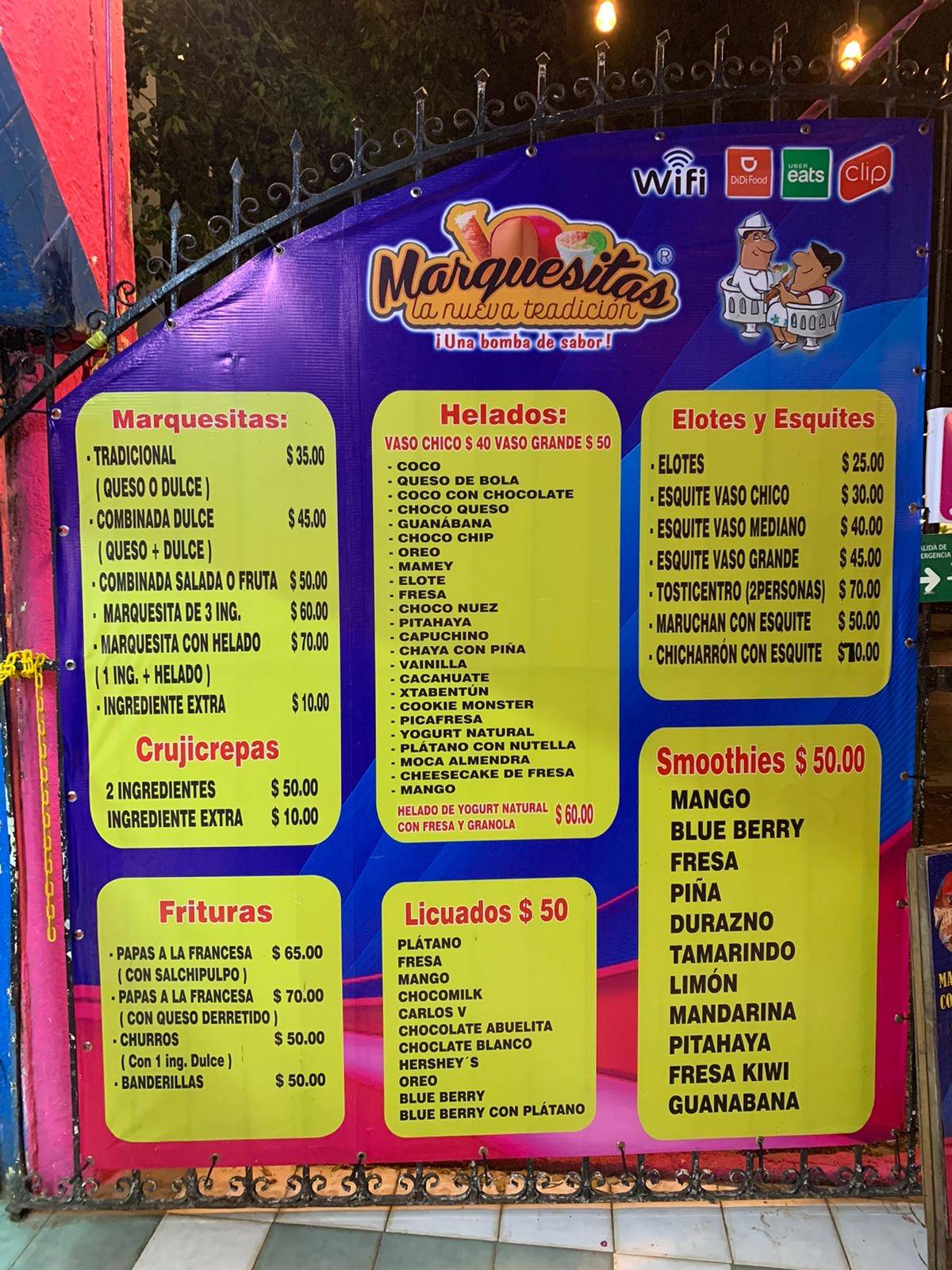 Carta del postres Marquesitas La Nueva Tradición, Merida, Por calle 37 ...