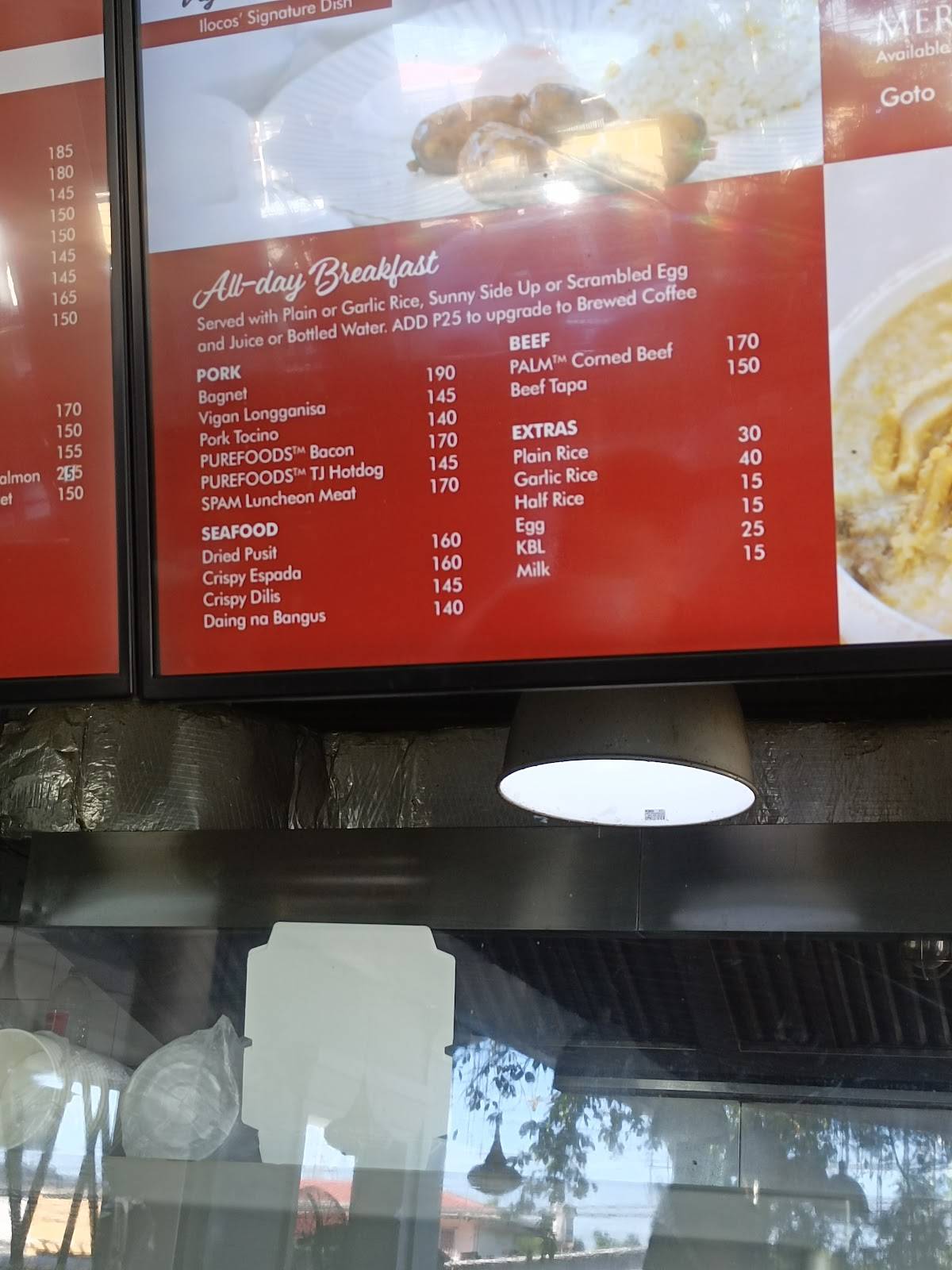 Menu at Marsha's Delicacies cafe, Bantay, HCQ9+R9G