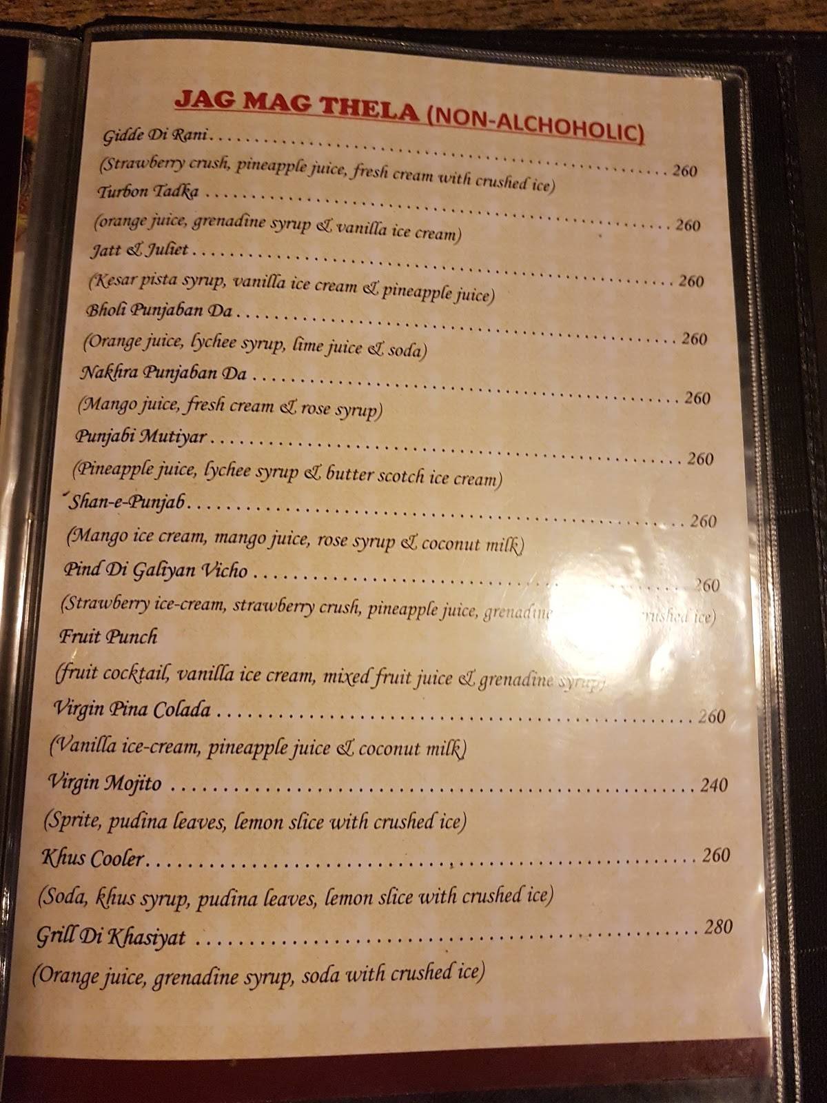 Menu at Mini Punjab Grill, Bhiwandi, National Highway 3