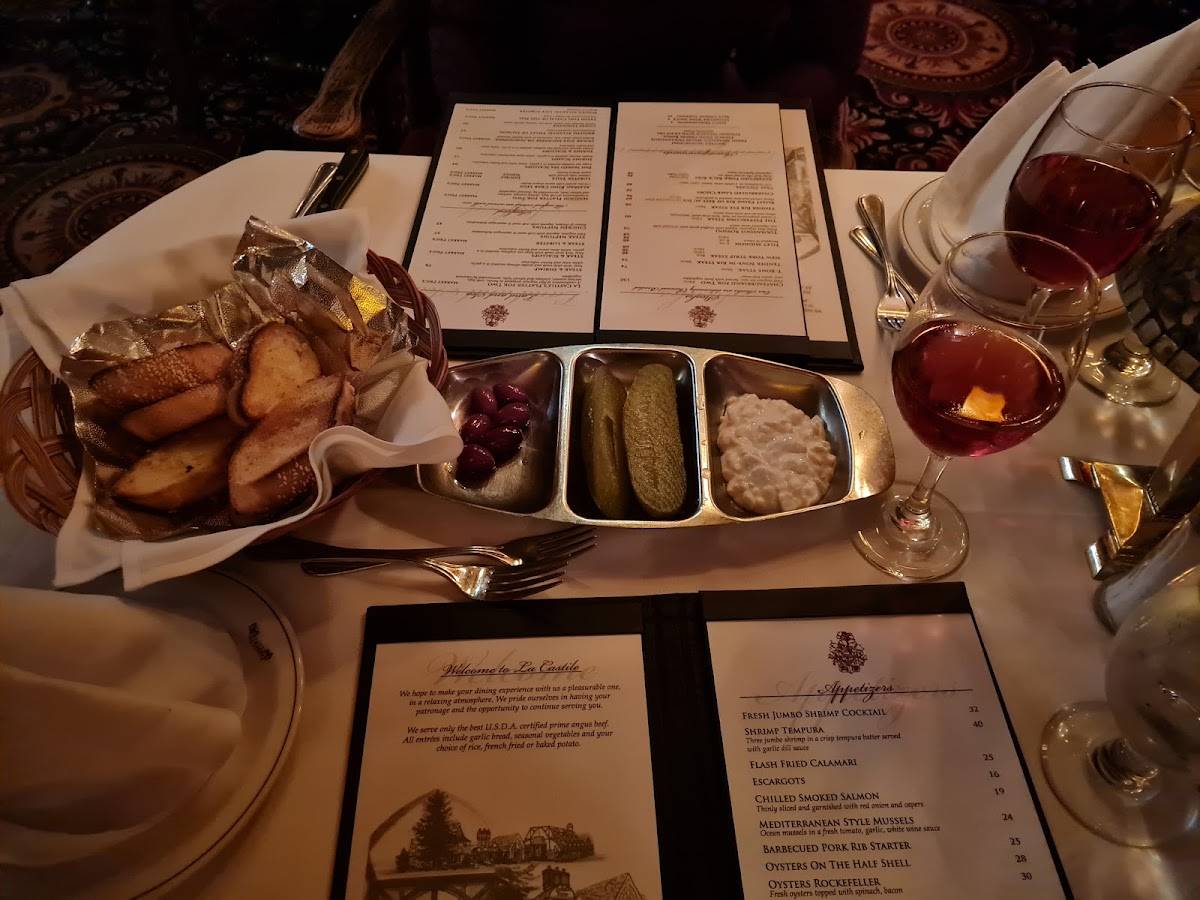 Menu at La Castile steakhouse, Mississauga