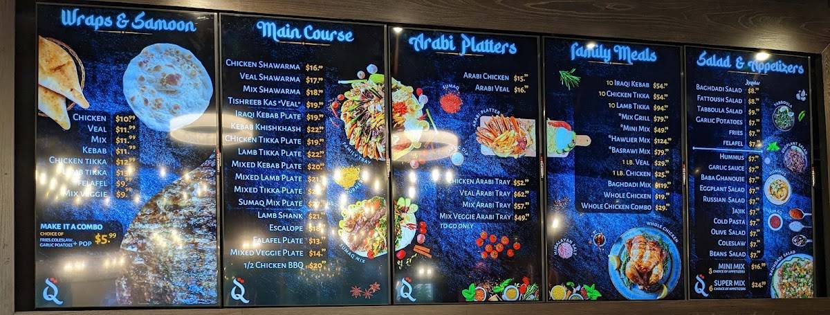 Menu at Sumaq Iraqi Charcoal Grill (Mississauga) restaurant, Mississauga