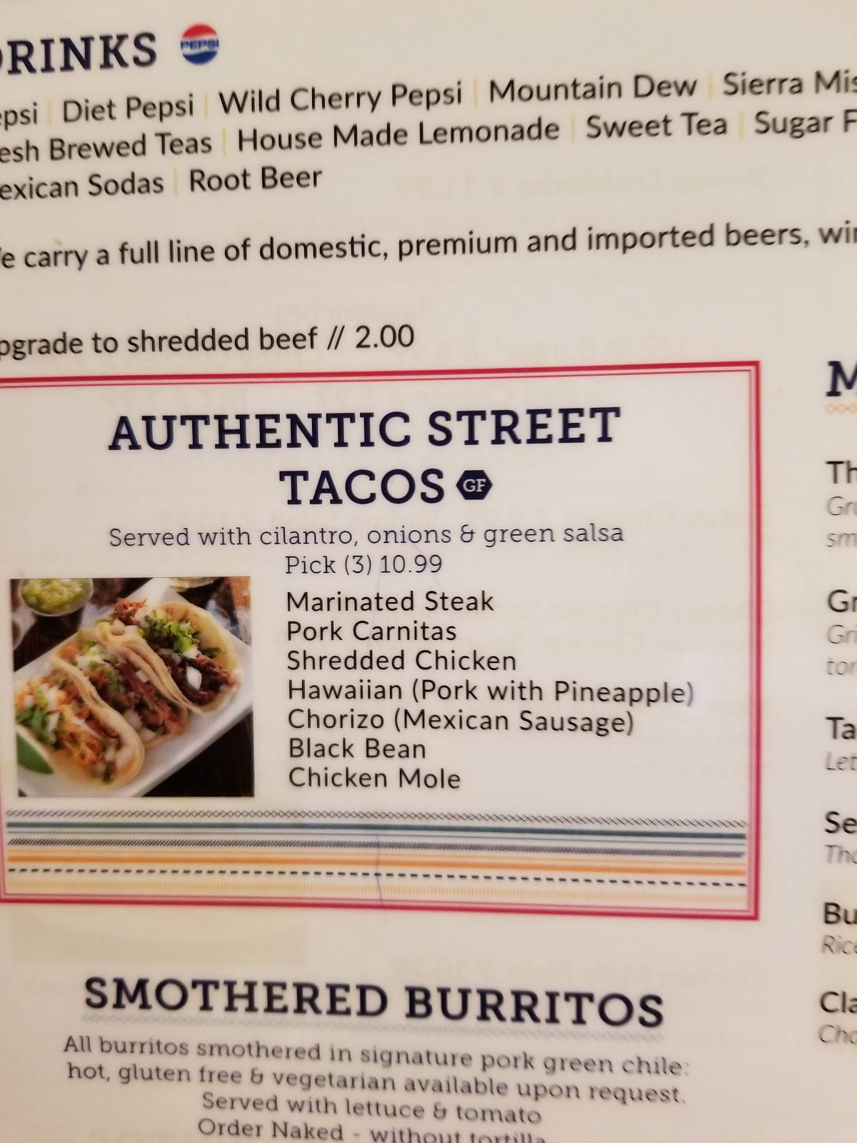 Menu at Moose Hill Cantina pub & bar, Lakewood, W Colfax Ave