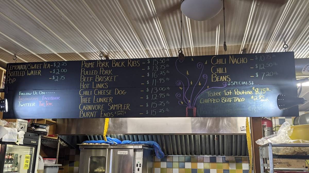 Menu at Muddy's Pit BBQ, Keene