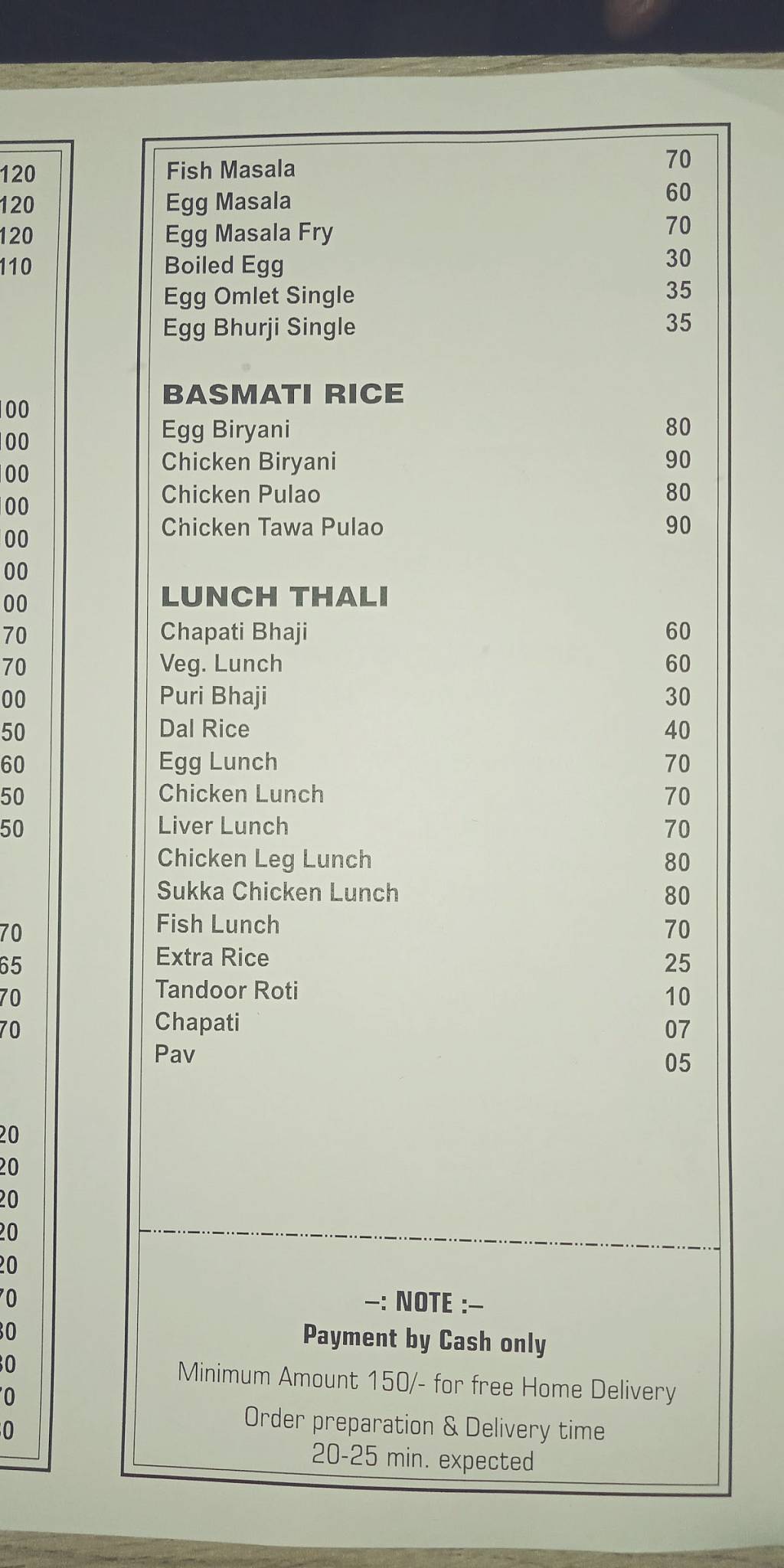 Menu at Amantran Restaurant, Mumbai, Road Number 2
