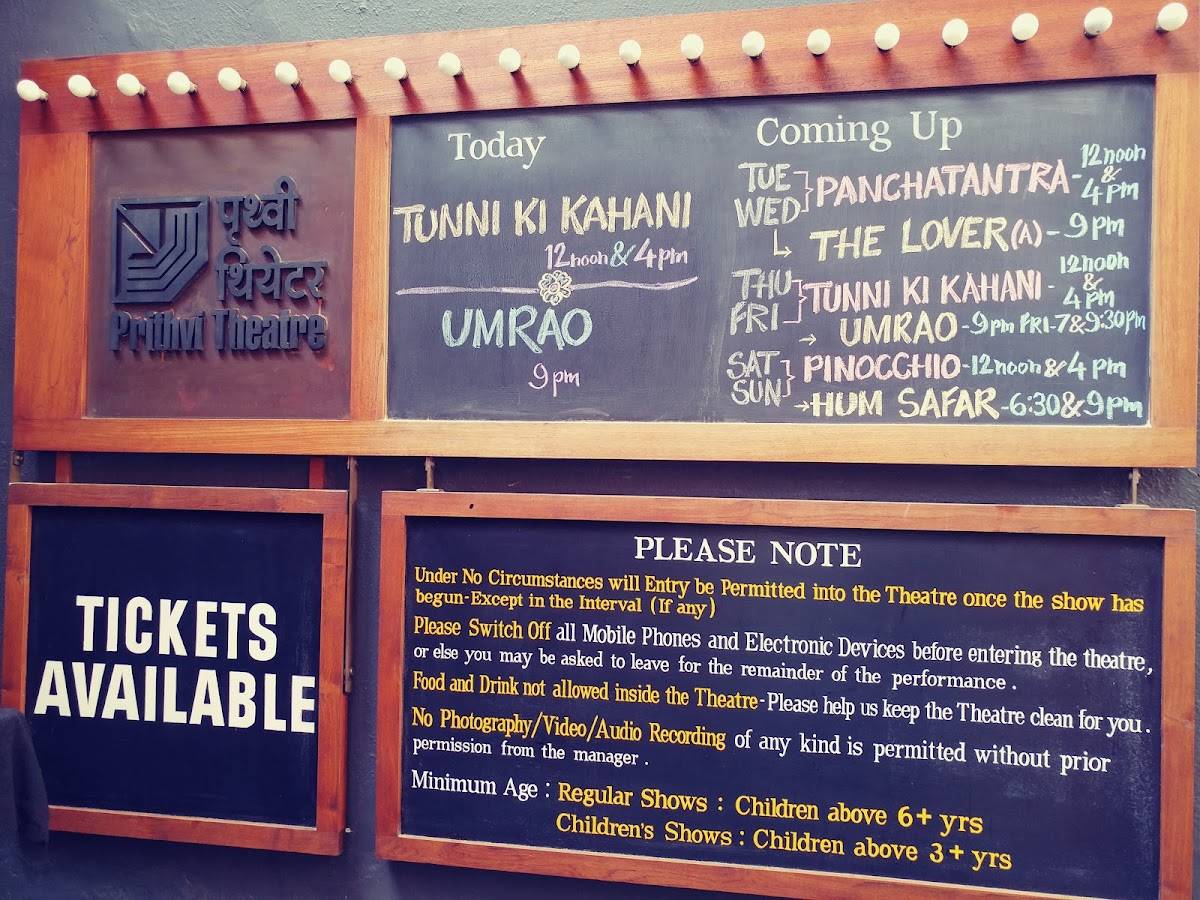 Menu at Prithvi Cafe, Mumbai, 20