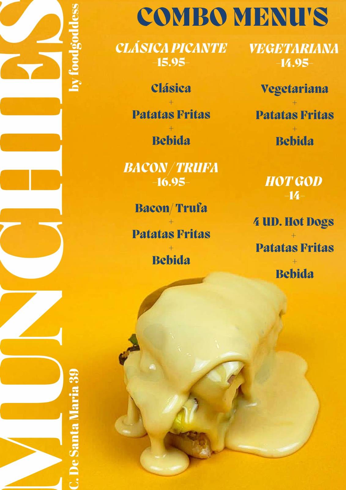 Menu at Munchies by foodgoddess restaurant, Madrid